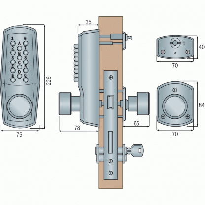 Serrure à code Lokod KeyLex 2000 - Thoumyre.fr