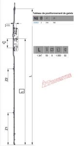 MACO B-TV E92DM Serrure/Crémone - Thoumyre.fr
