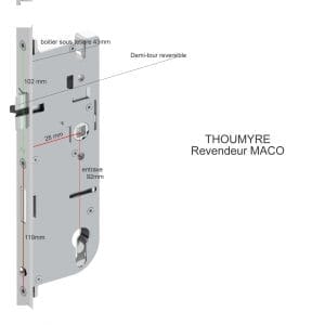 SERRURE MACO PORTE D'ENTREE serrures - THOUMYRE