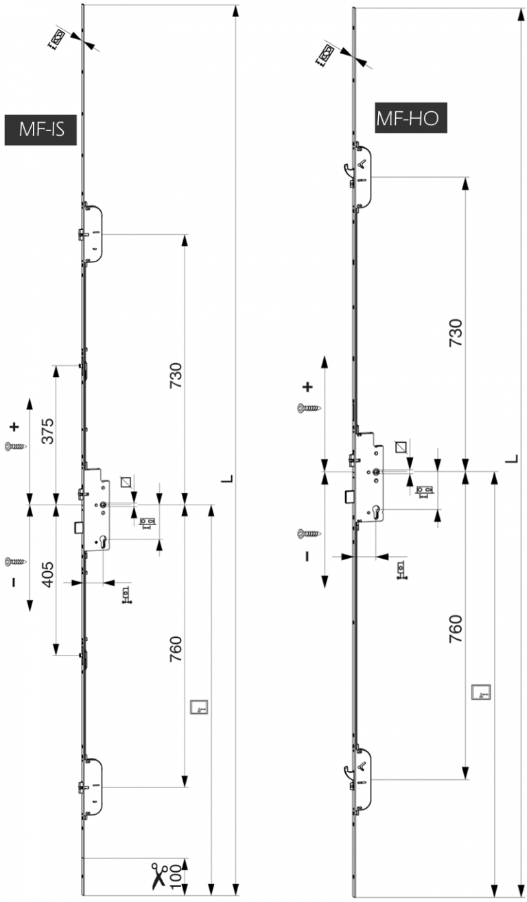 Serrure manoeuvre à la clé MACO Z-TF E92 DM - Thoumyre.fr